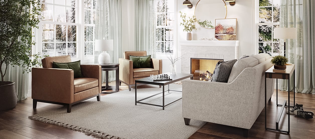 how to place a rug in a living room | Raymour & Flanigan